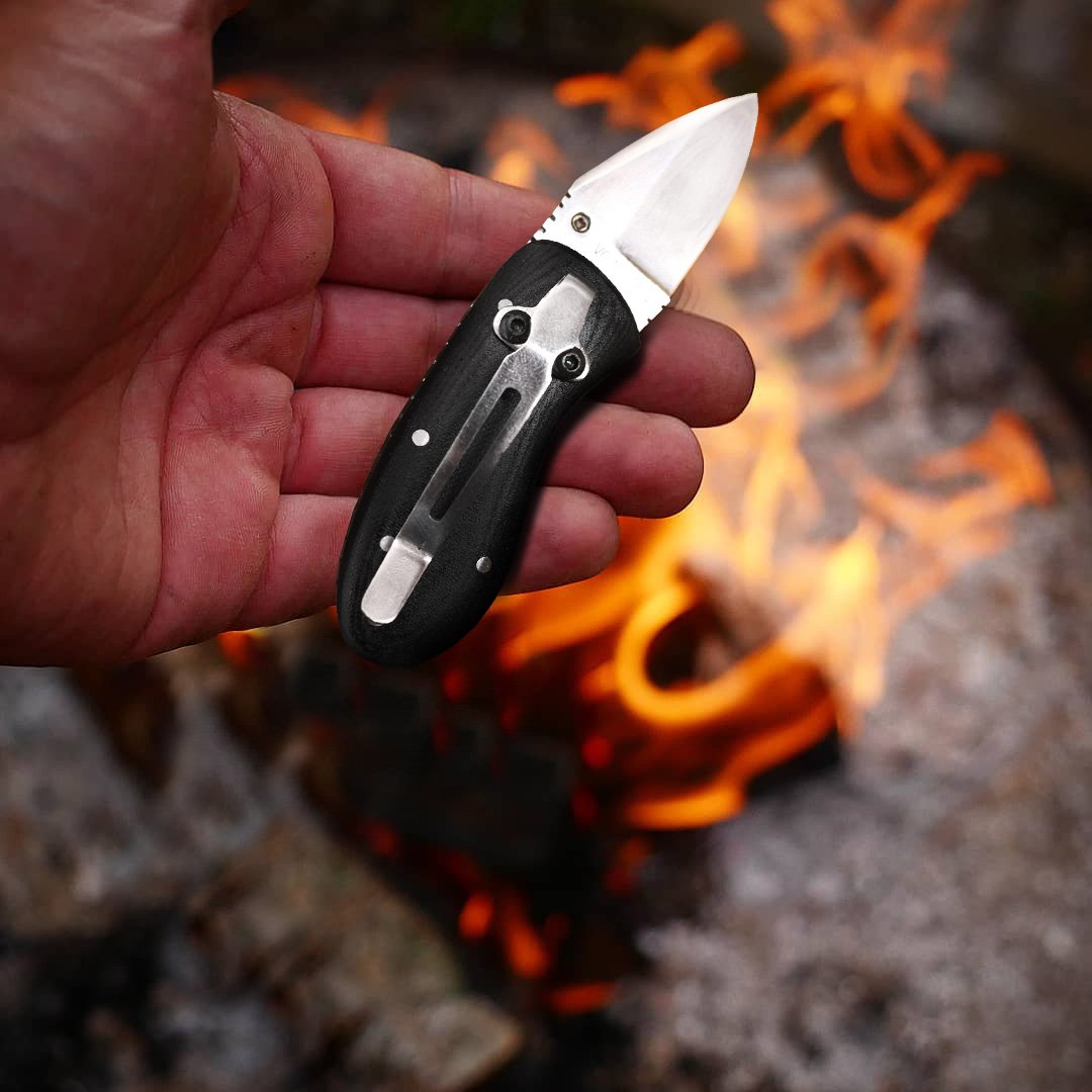 Damascus Pocket Knife Damascus Hunting Knife G10 Handle