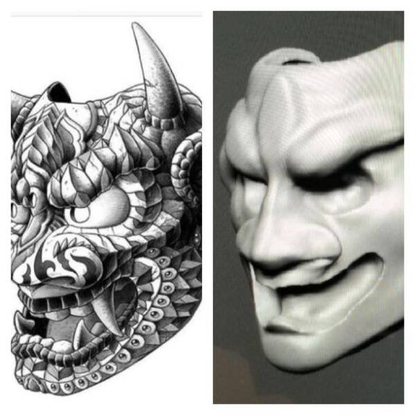 The Akuma Japanese devil Ring- Black Mamba Jewelry
