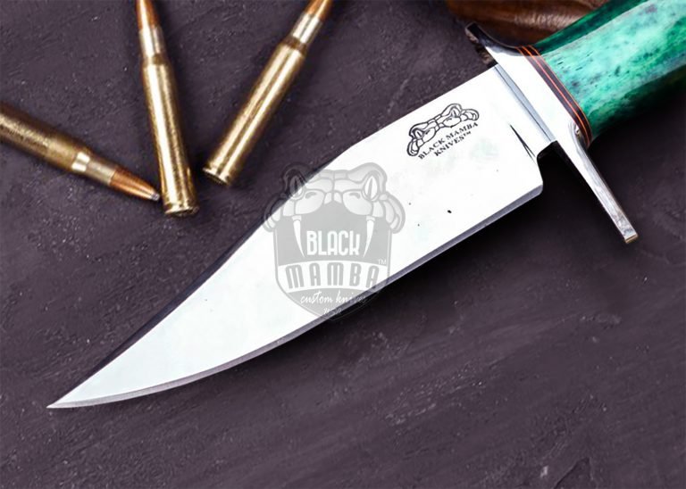 Bmk-UL-14 Green Lizard Handmade Forged Steel Knife Hunting Knife